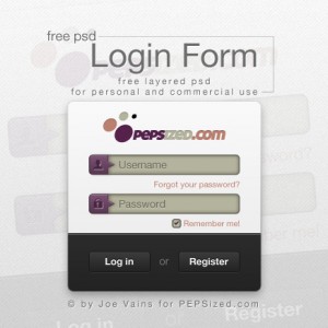 Free Layered PSD Login Form – PEPSized